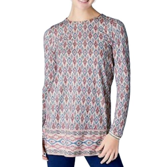 J. Jill | Tops | J Jill Southwest Aztec Luxe Supima Forward Seam Tunic ...